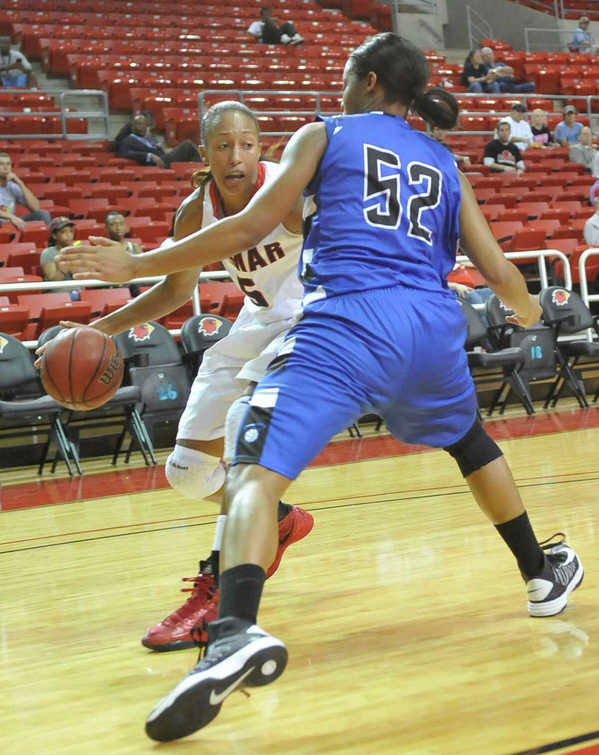 Lamar women's coach speechless after win - for just a moment