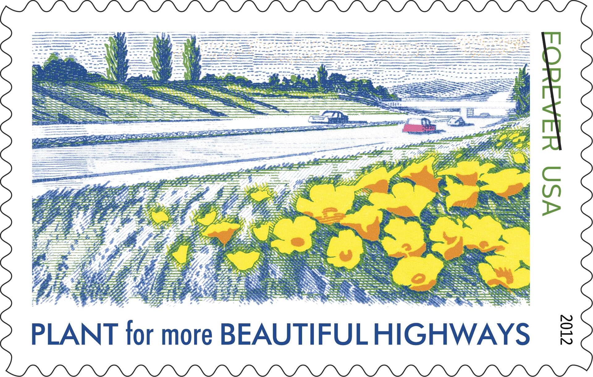 Lady Bird Johnson stamps issued today