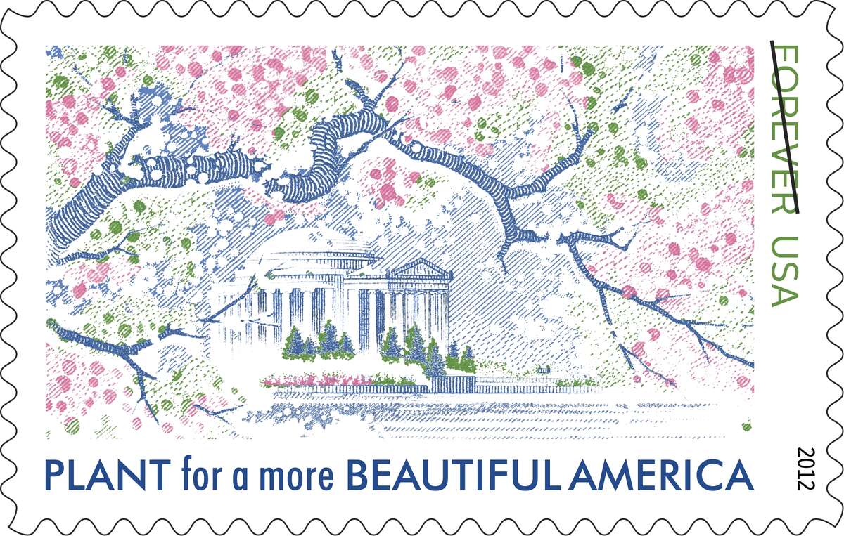 Lady Bird Johnson stamps issued today