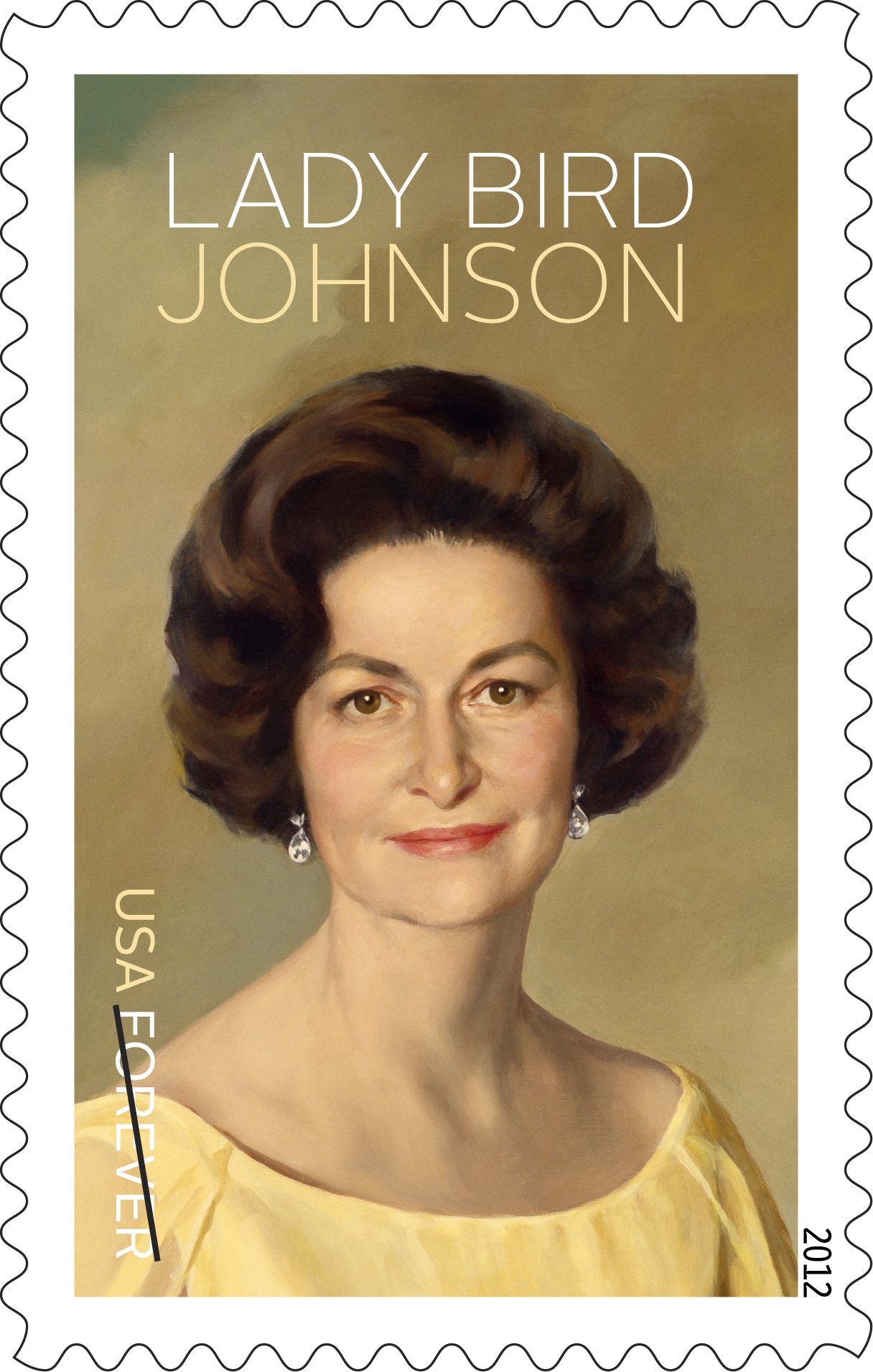 Lady Bird Johnson stamps issued today