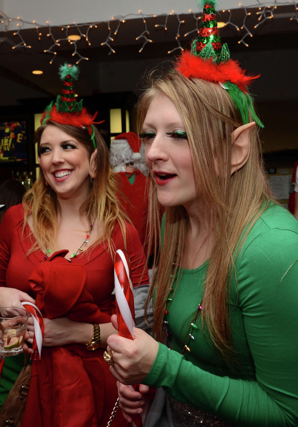 Yes, there is a Santa Claus -- lots of them in Stamford