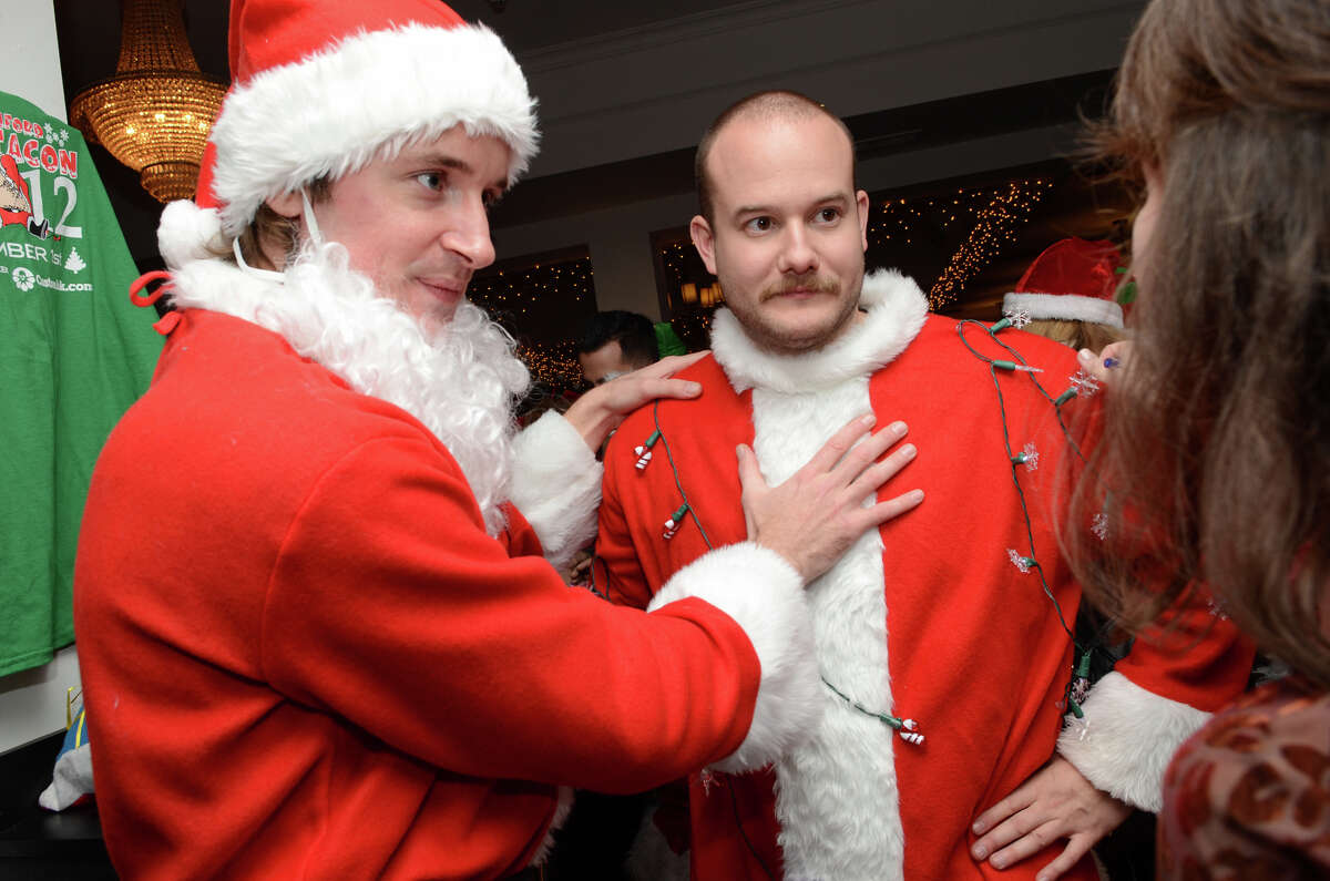 Yes, there is a Santa Claus -- lots of them in Stamford