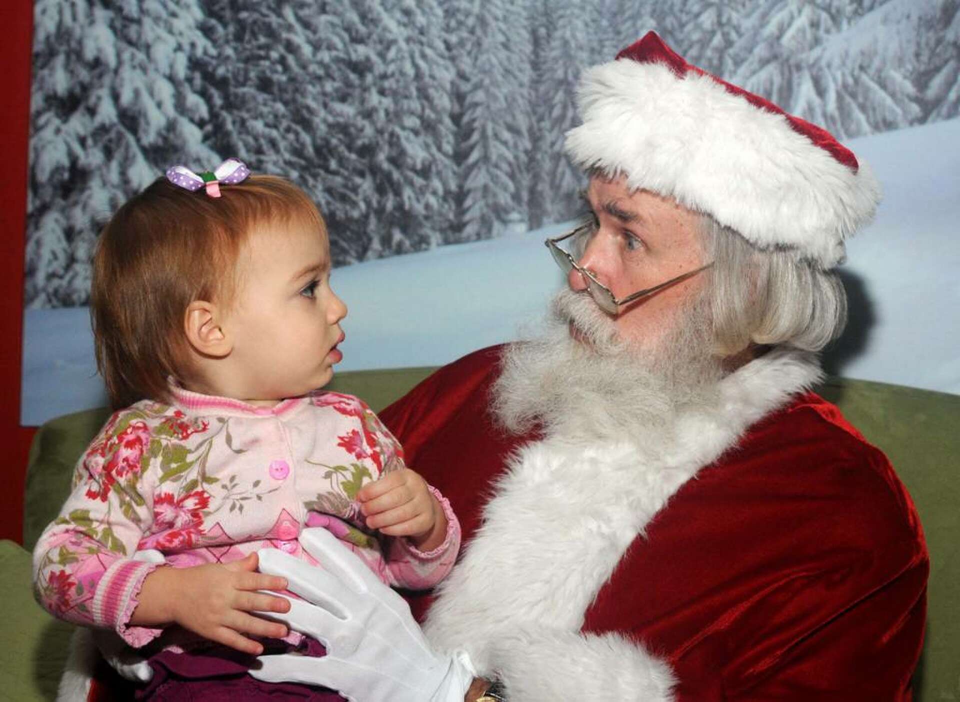 Santa travels here and there, not always wearing red