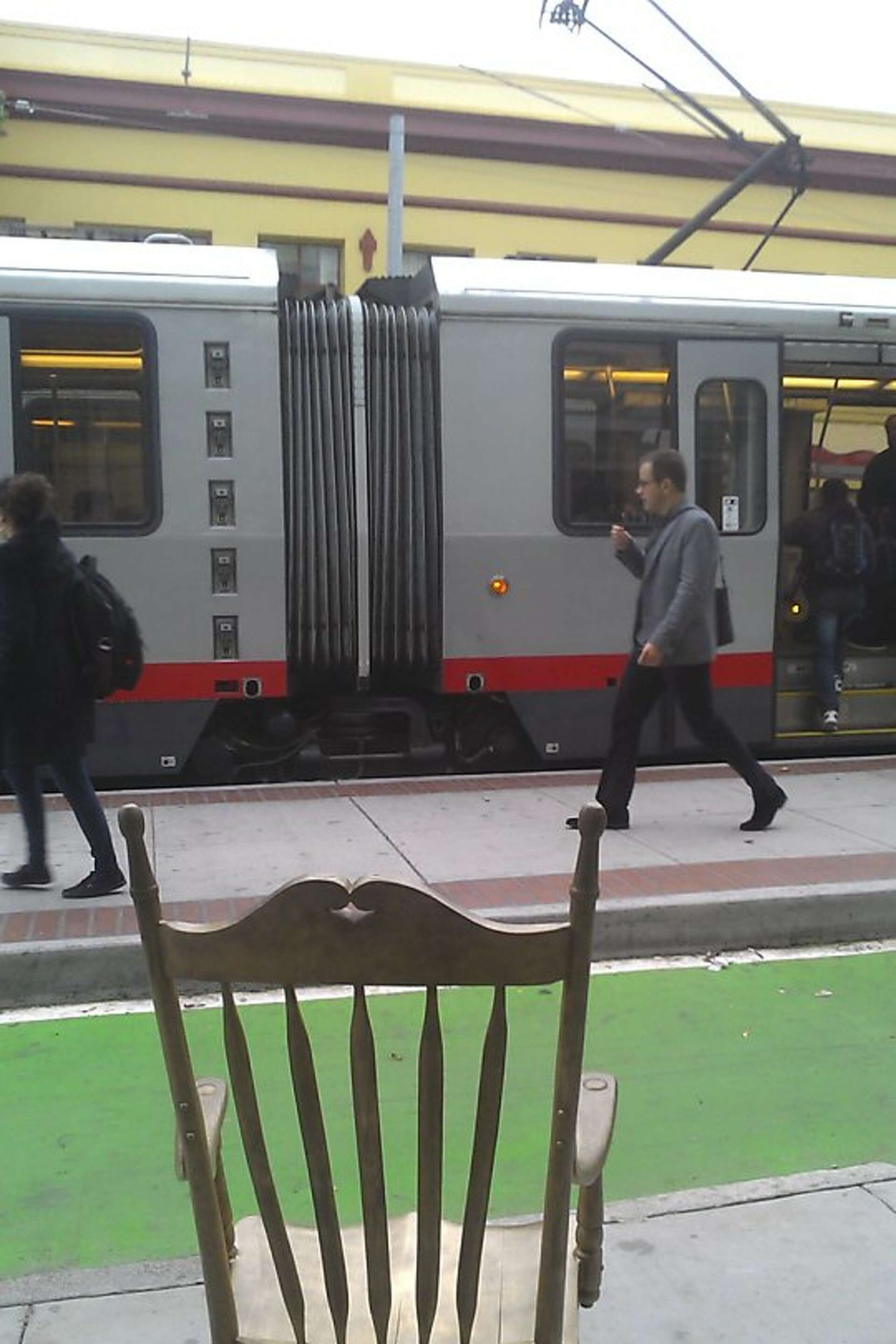 Sit in public art while awaiting Muni