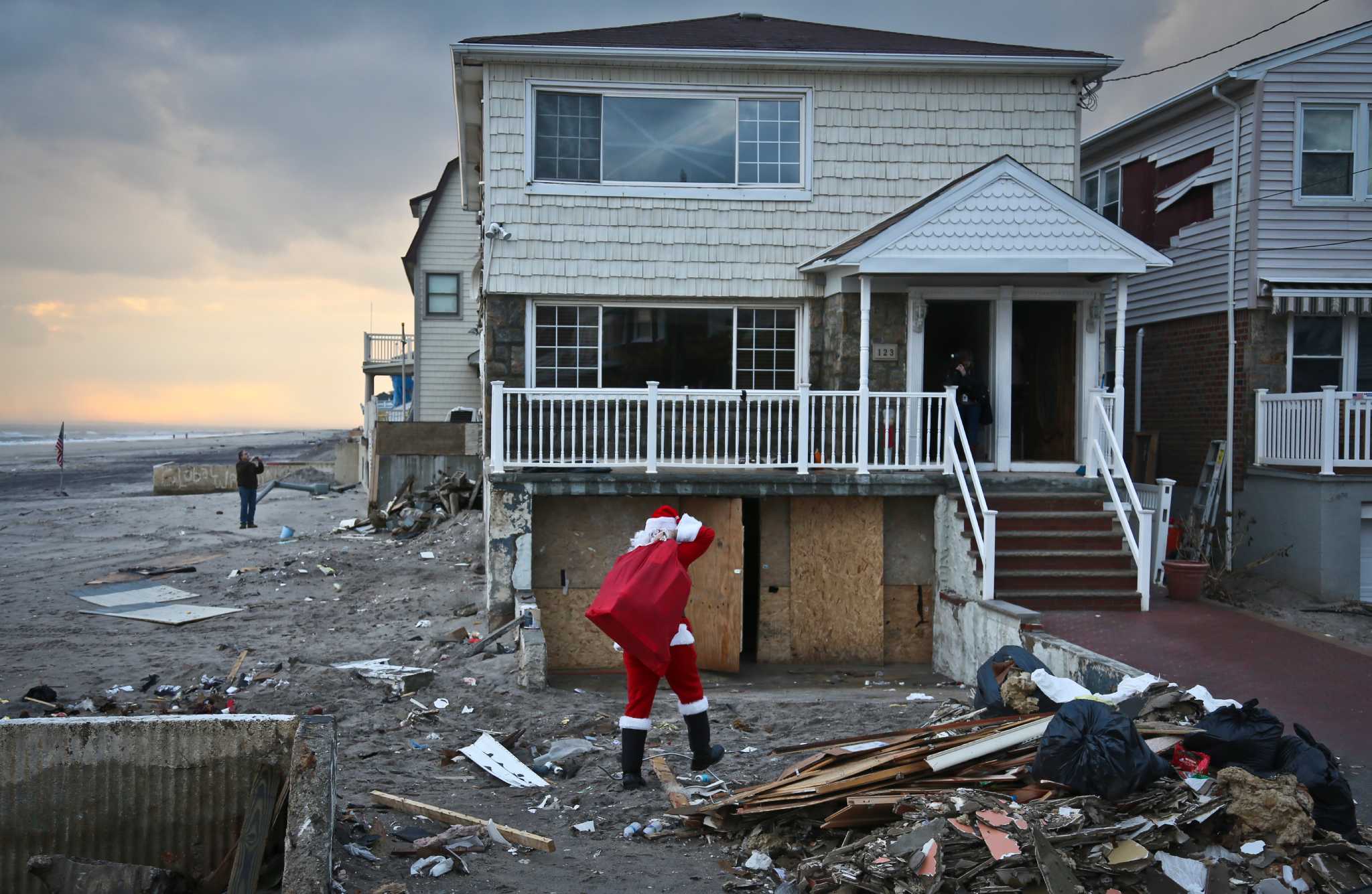 Santa remembers storm victims