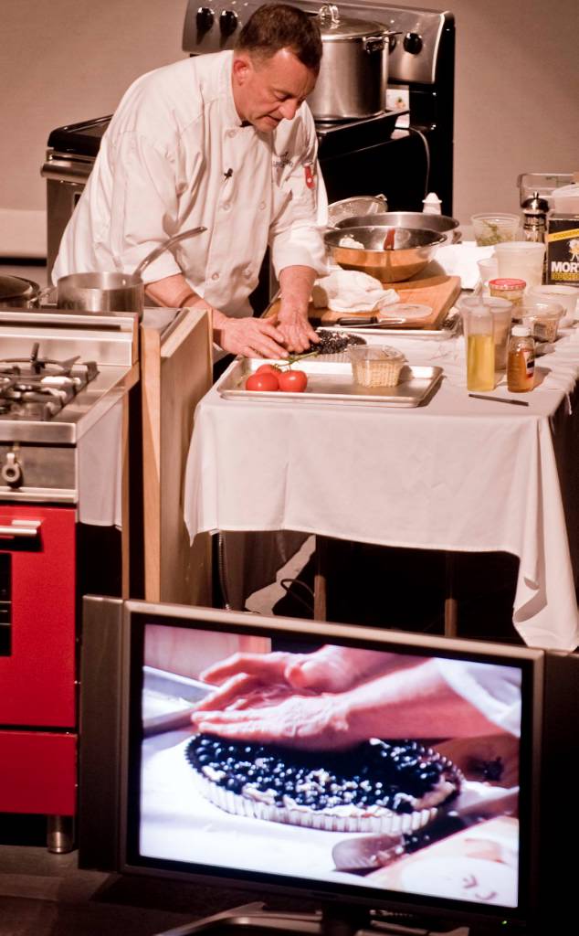 Local chef gives cooking demonstration