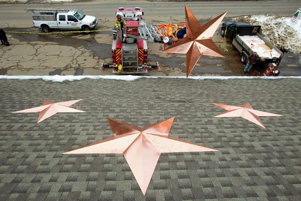Stars rise on firehouse roof