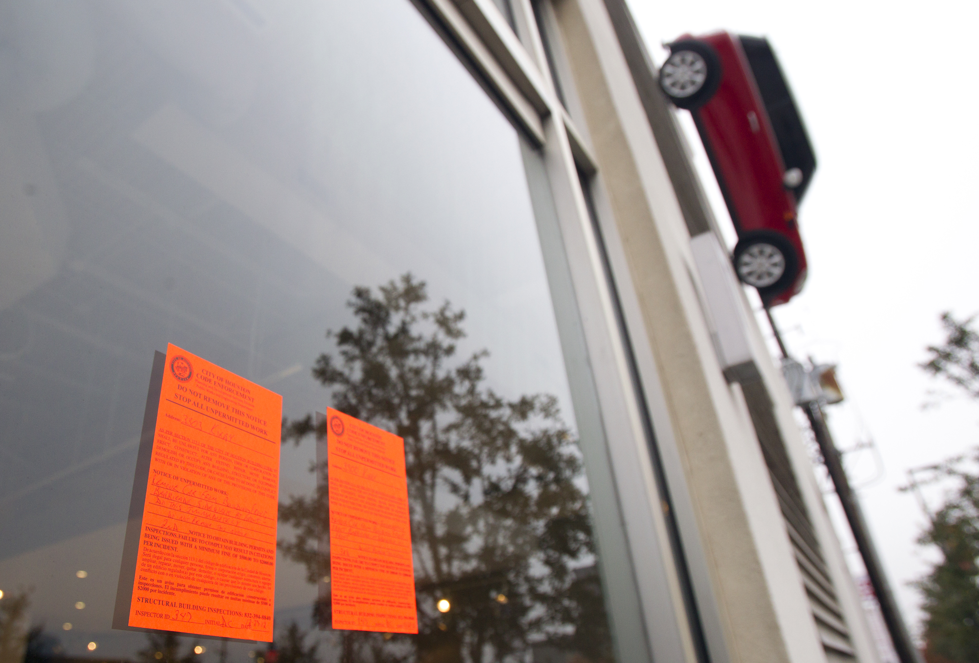 Fate of hanging Mini Cooper is up in the air