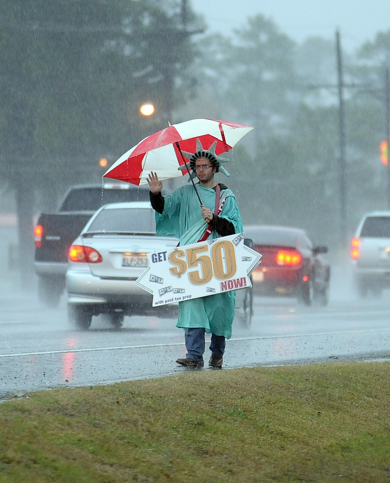 Storm dumps 3 inches of rain in as many hours