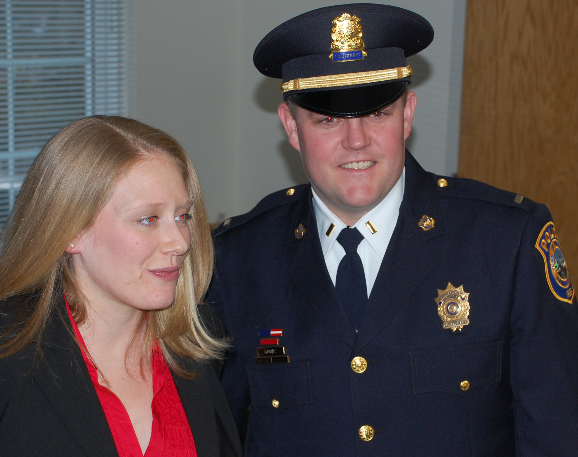 Westport police salute new lieutenant, sergeant