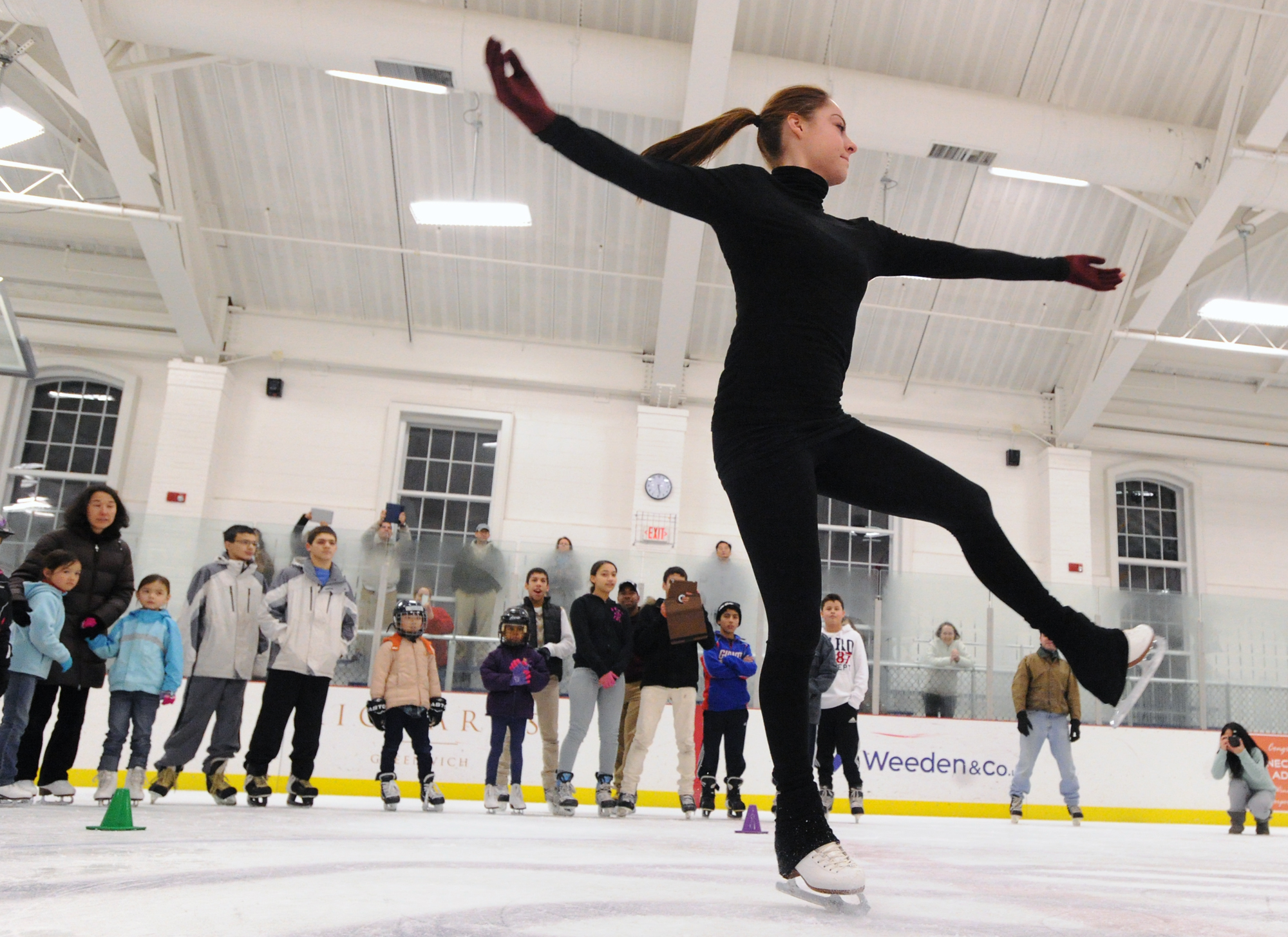 Olympian Glebova takes the ice with Greenwich youth