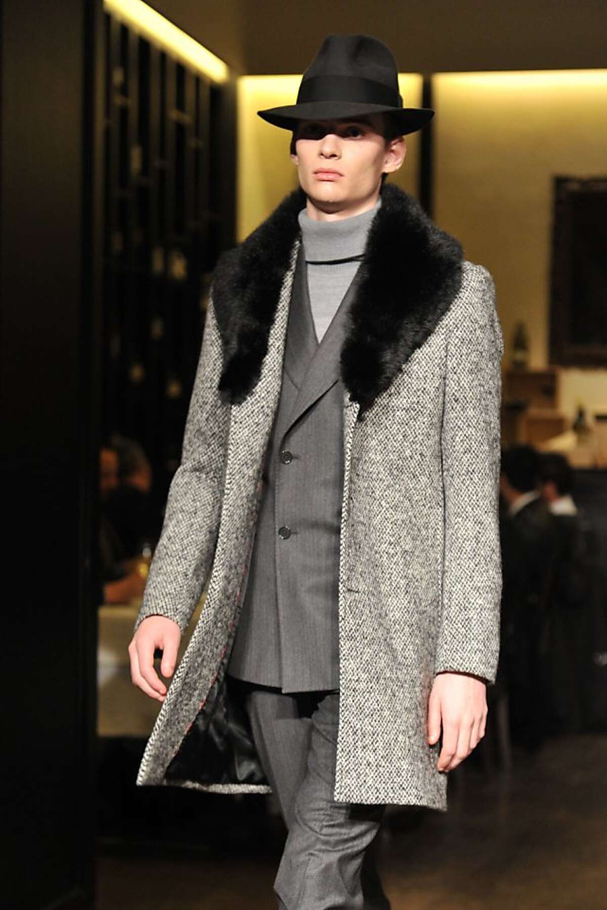 Menswear textiles reworked for winter