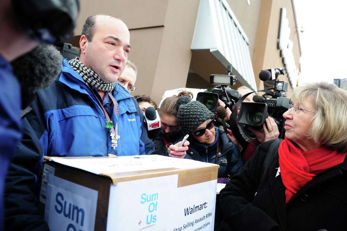 Gun-control advocates protest at Walmart