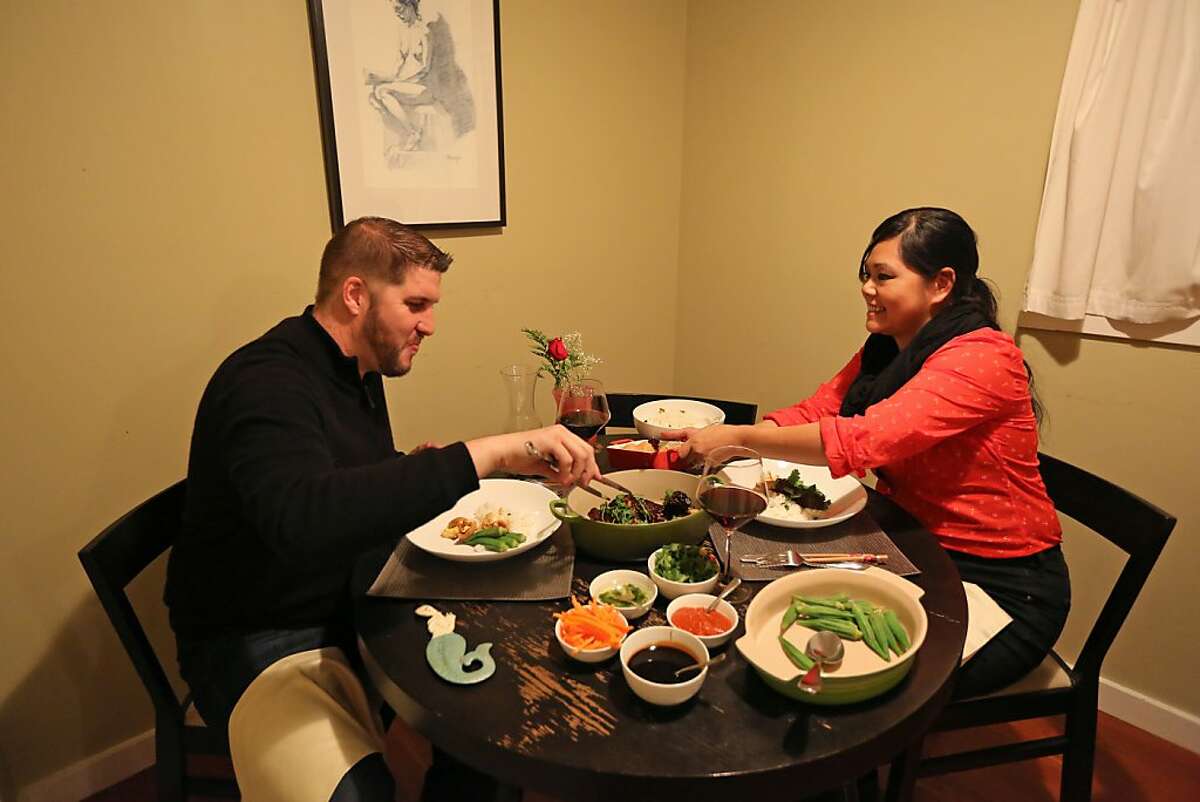 Asian Box's Chad Newton and Grace Nguyen at home