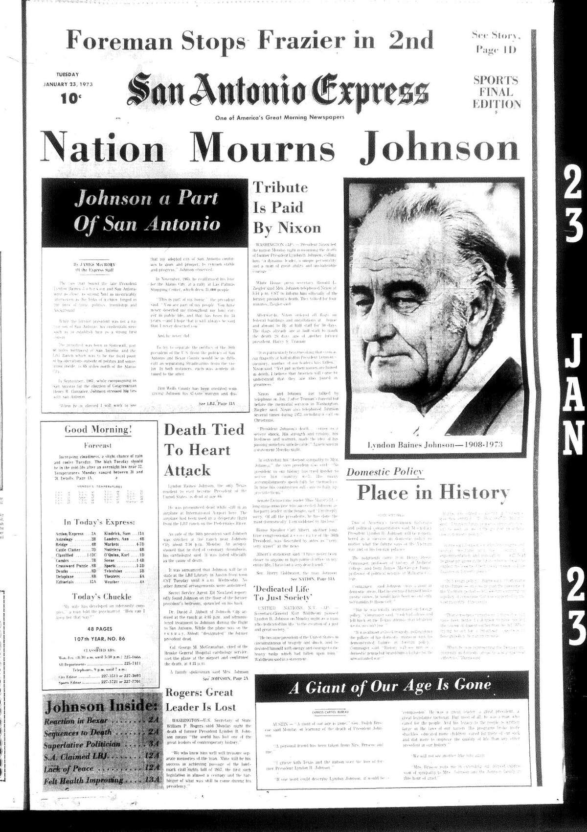 40th anniversary of LBJ's death