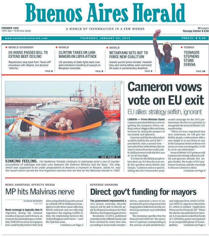 Front Pages from Around the Globe
