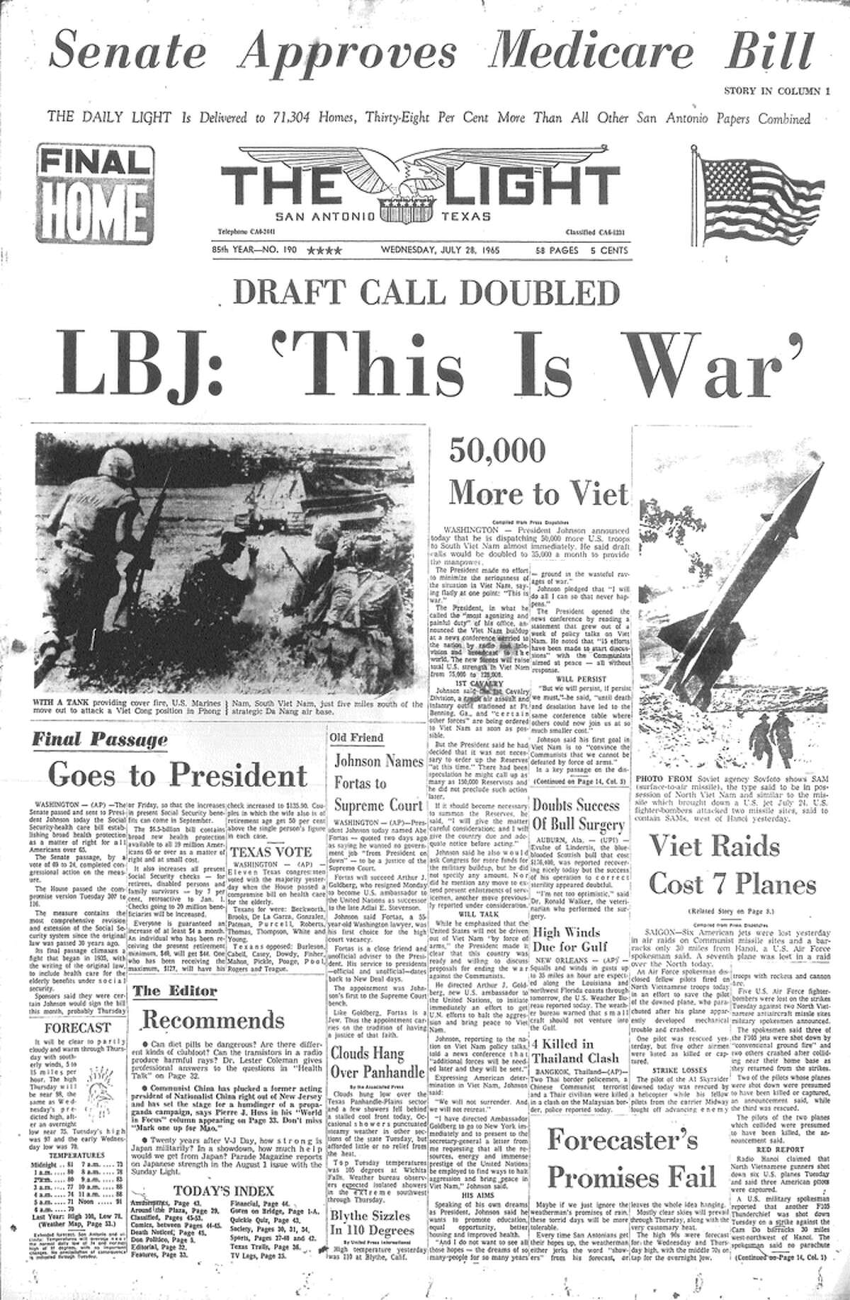50 years ago this week, LBJ gave a major speech in San Antonio on the ...