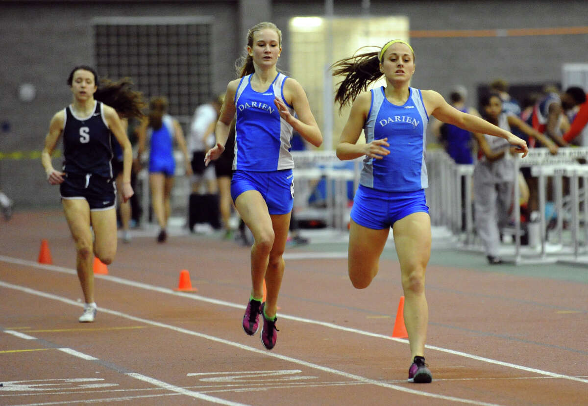 Darien rolls to FCIAC girls track championship