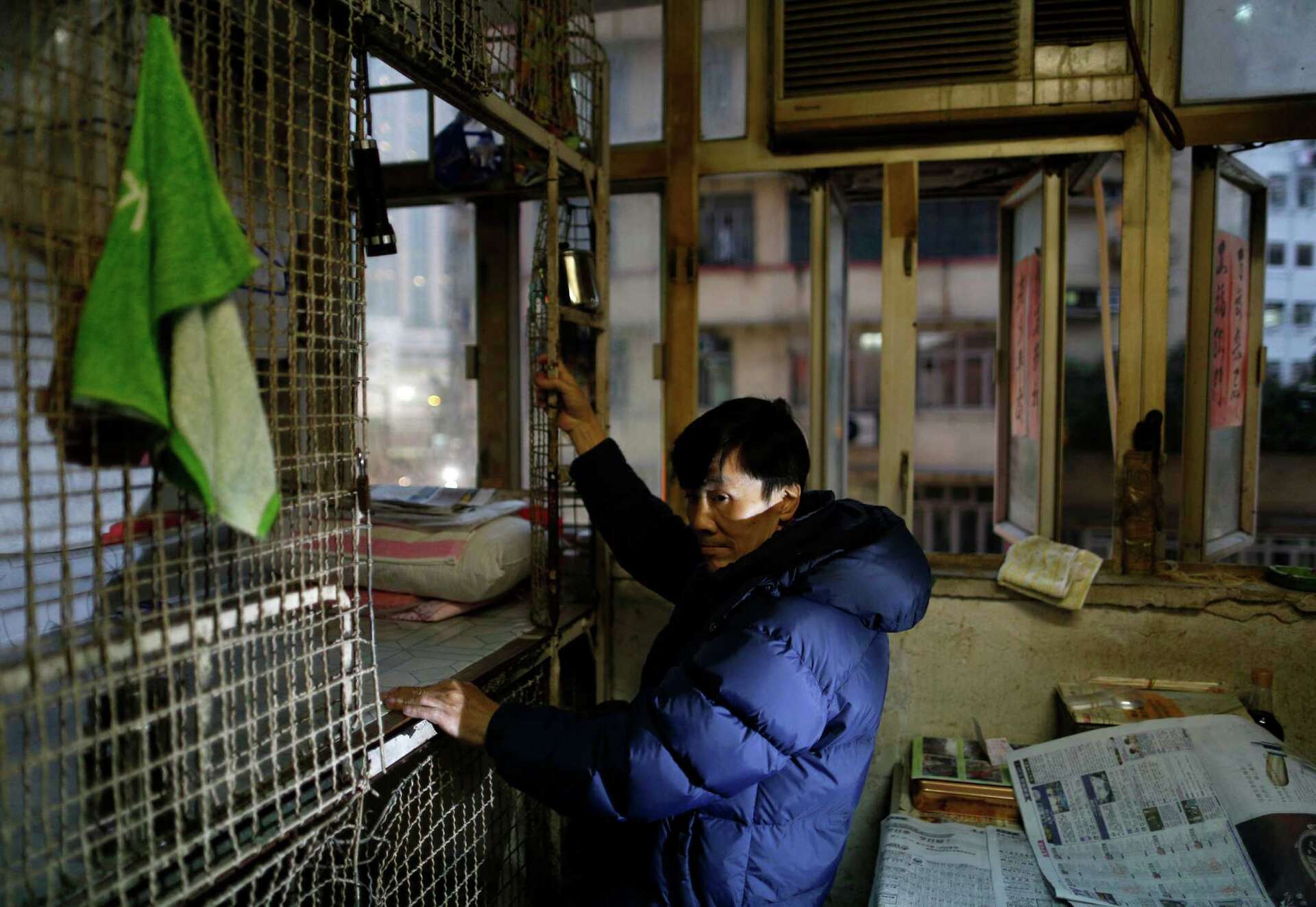 Cages are Hong Kong homes