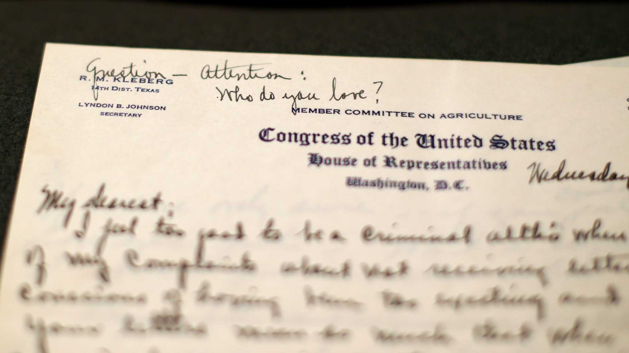 LBJ and Lady Bird courtship love letters released