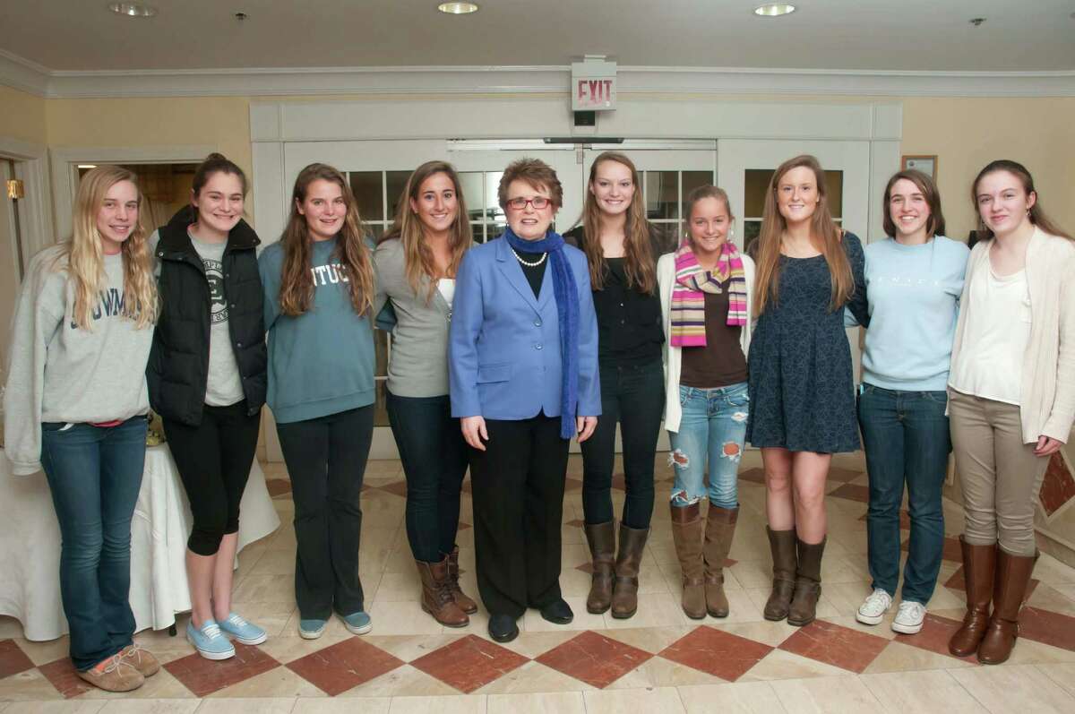 Tennis legend visits Atria Darien