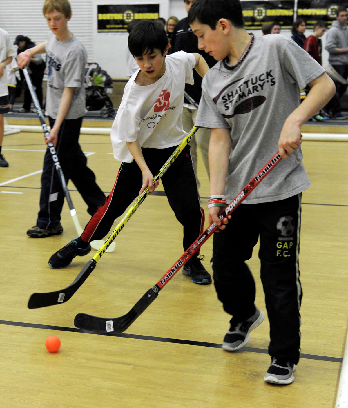 Boston Bruins bring smiles to Newtown