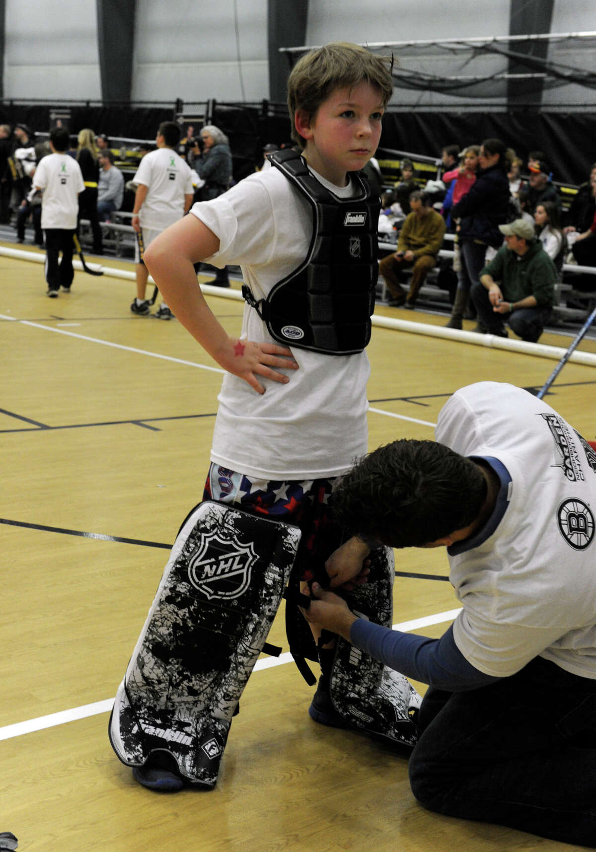 Boston Bruins bring smiles to Newtown