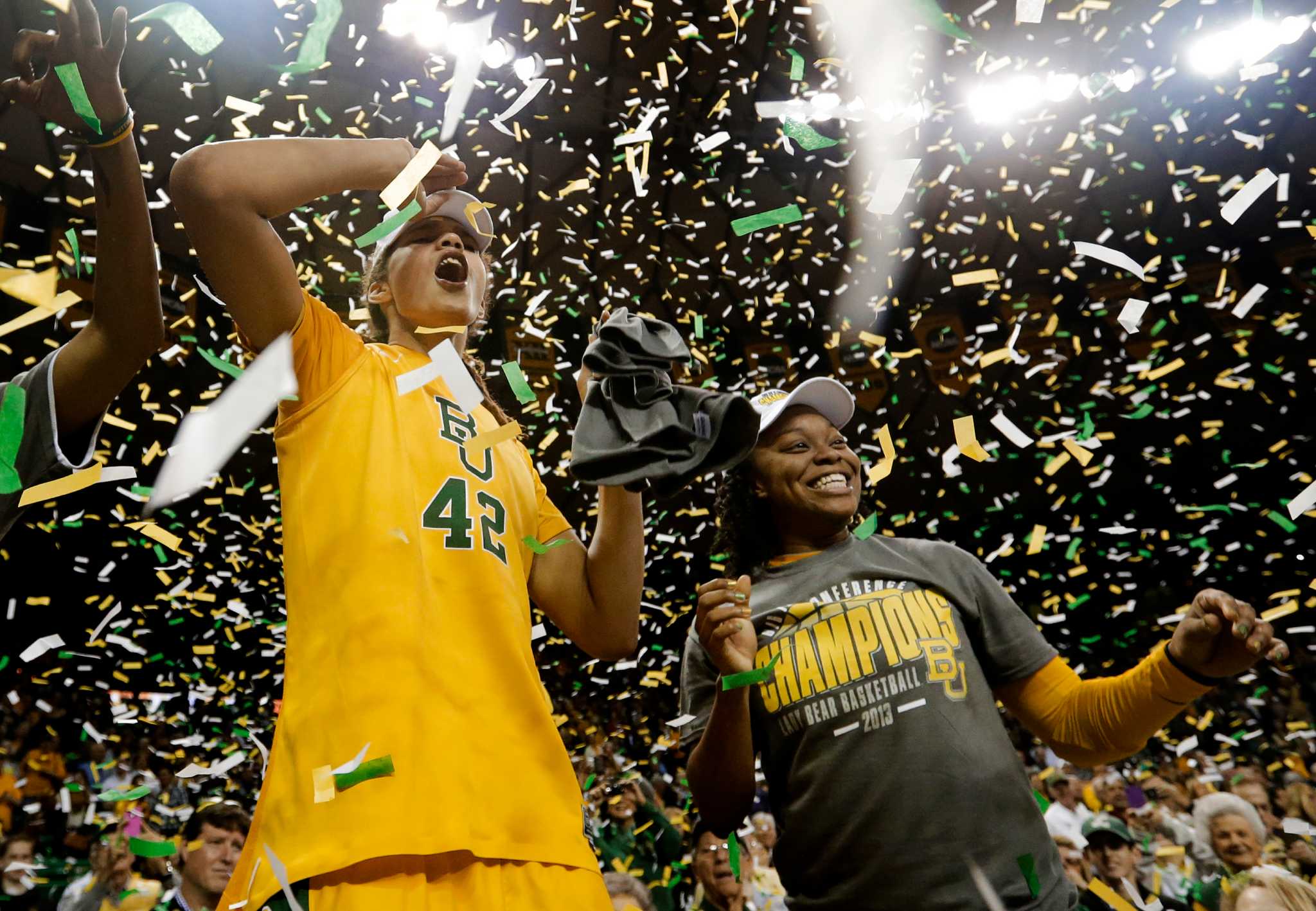Women's college basketball: Baylor celebrates Big 12 regular-season ...