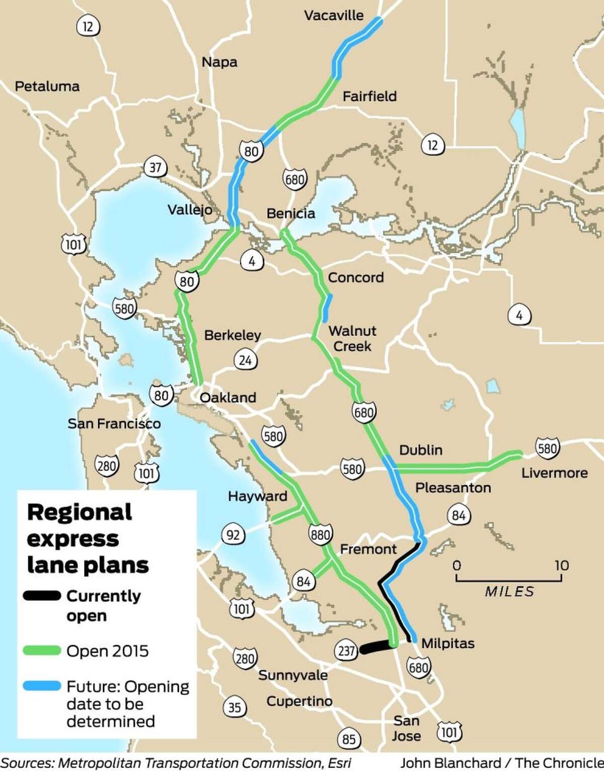 Bay Area to get dual carpool-toll lanes