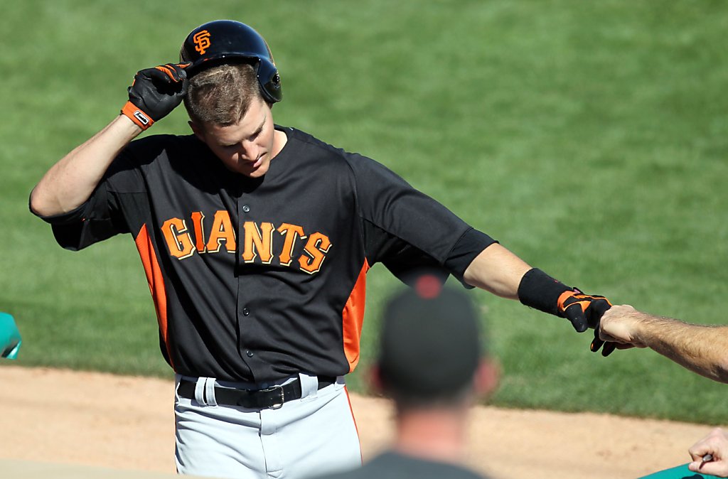 SF Giants' Brett Pill fights for spot