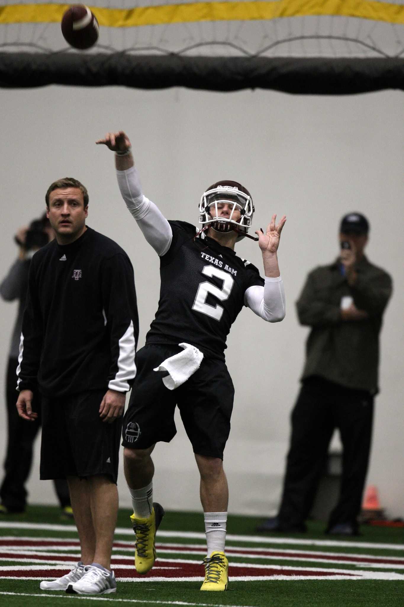 Aggies football in rare spring spotlight