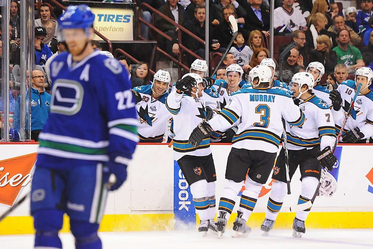 Sharks beat Canucks, 3-2 in shootout