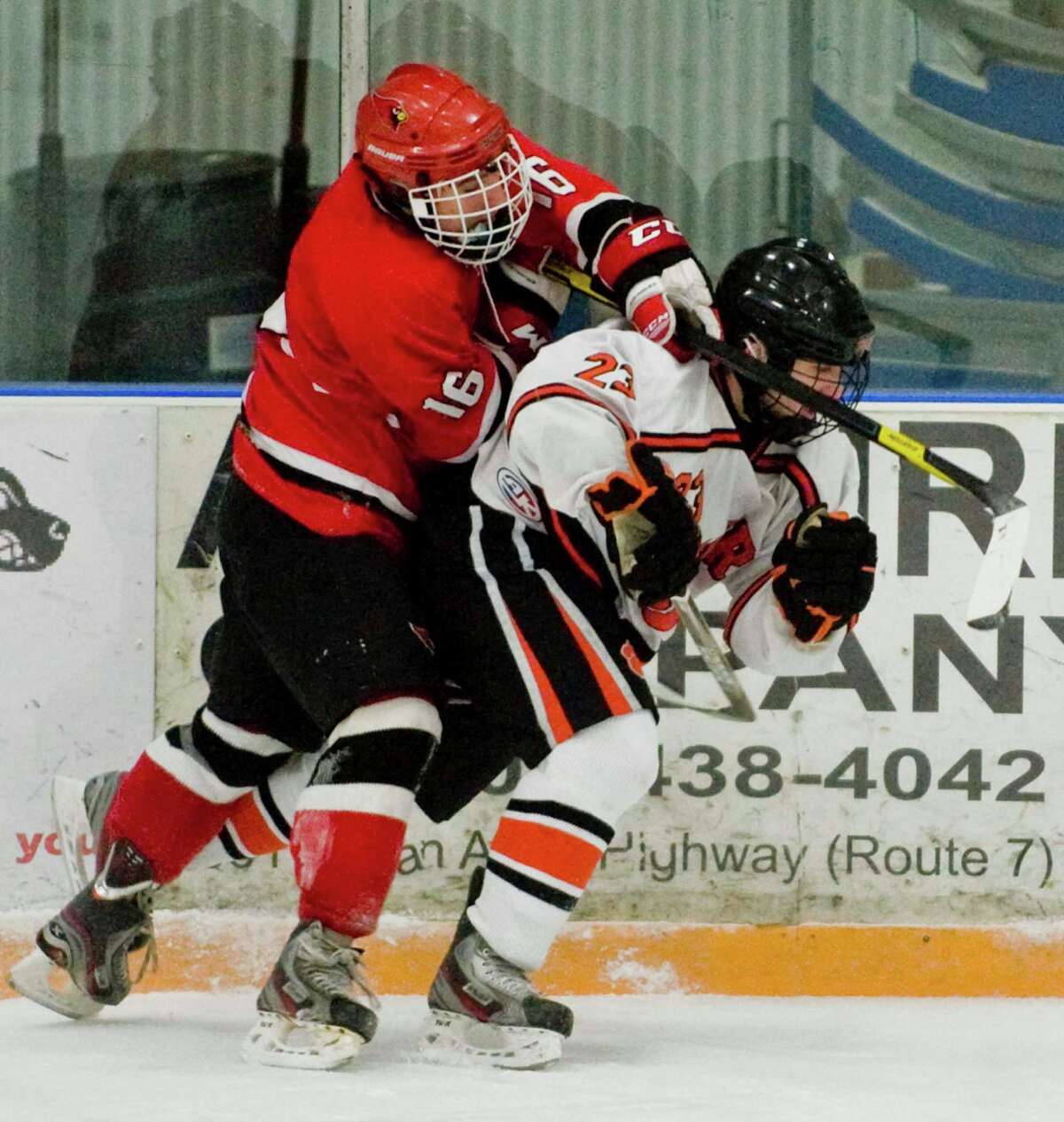 Ridgefield boys hockey dominates Greenwich in Div. I tournament