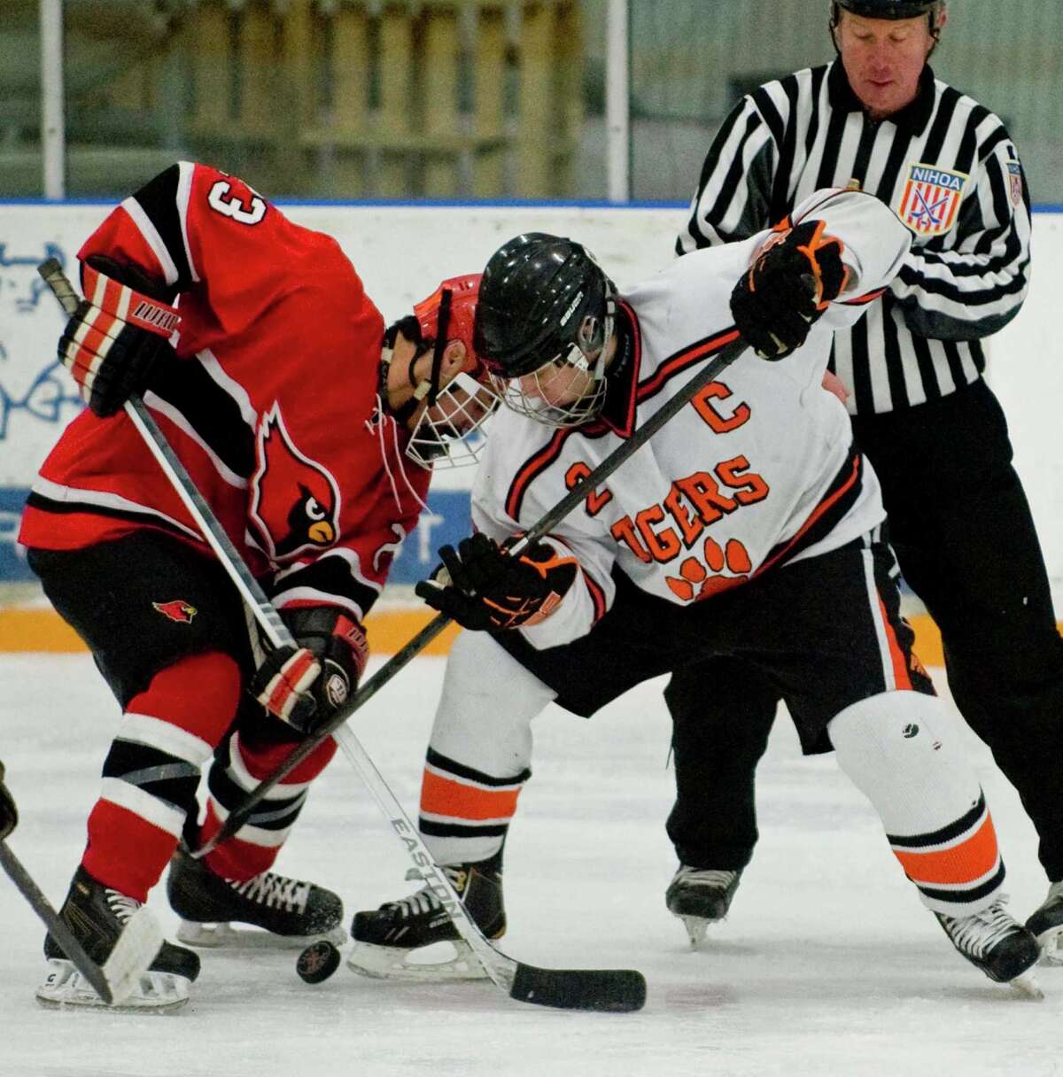 Ridgefield boys hockey dominates Greenwich in Div. I tournament