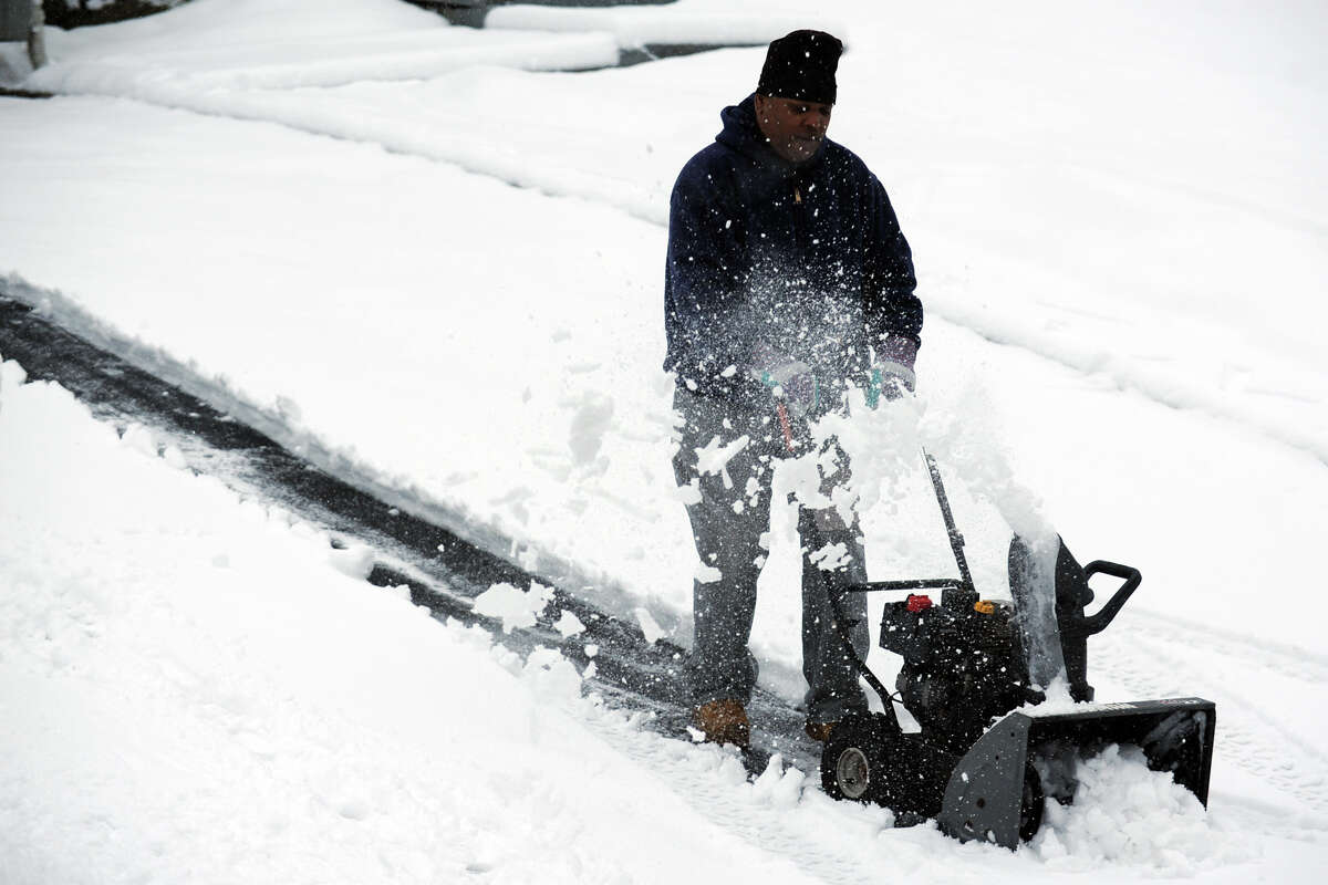 Strange March storm blankets area