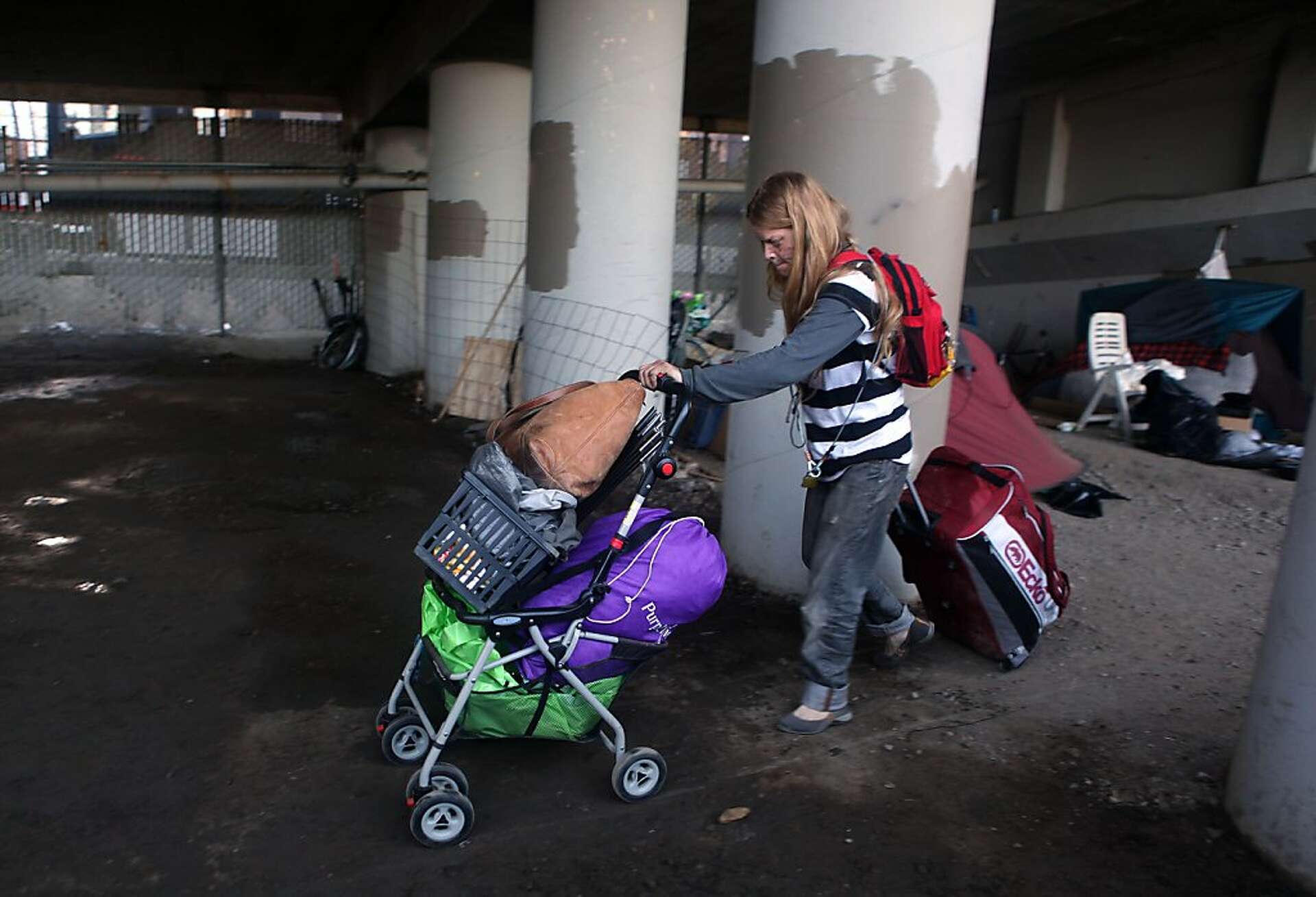 Moving day as homeless camp clears out