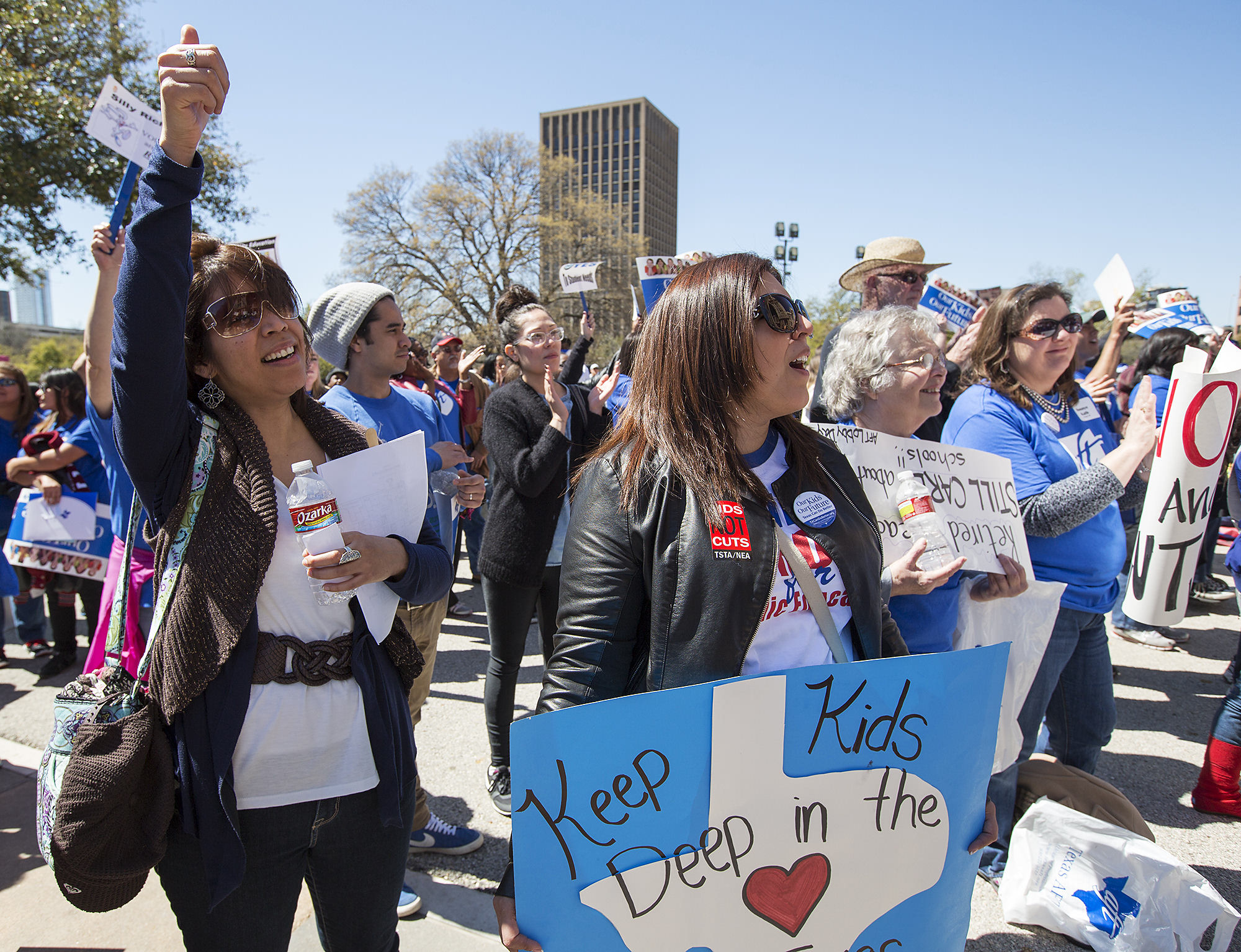 Hundreds of educators rally for school funding