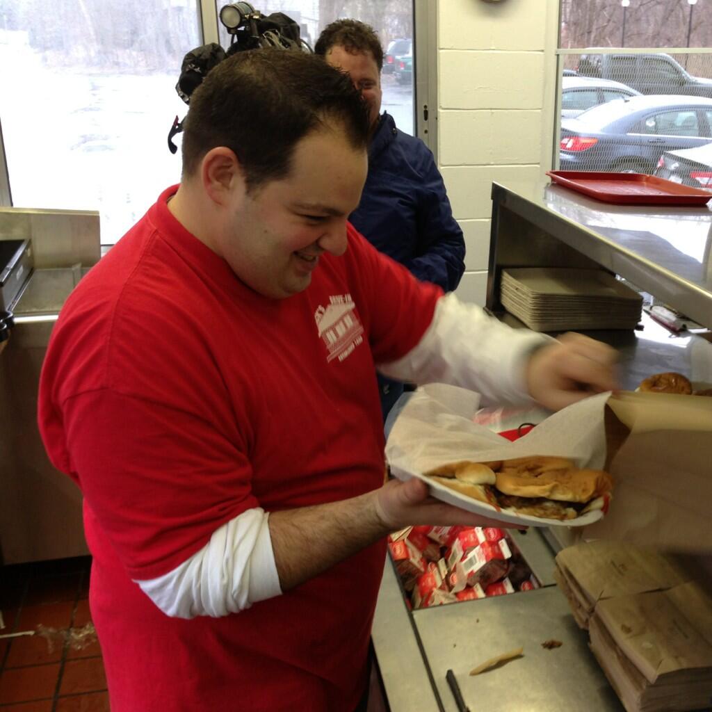 The first burgers sizzle at Jack's