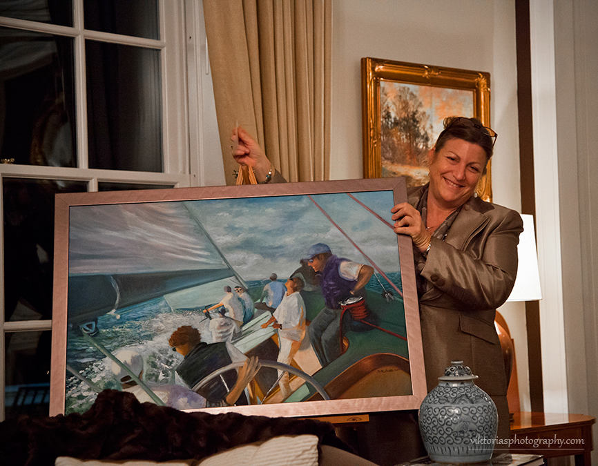 From elegant yachts to goofy golf, artist Nichols up to the challenge