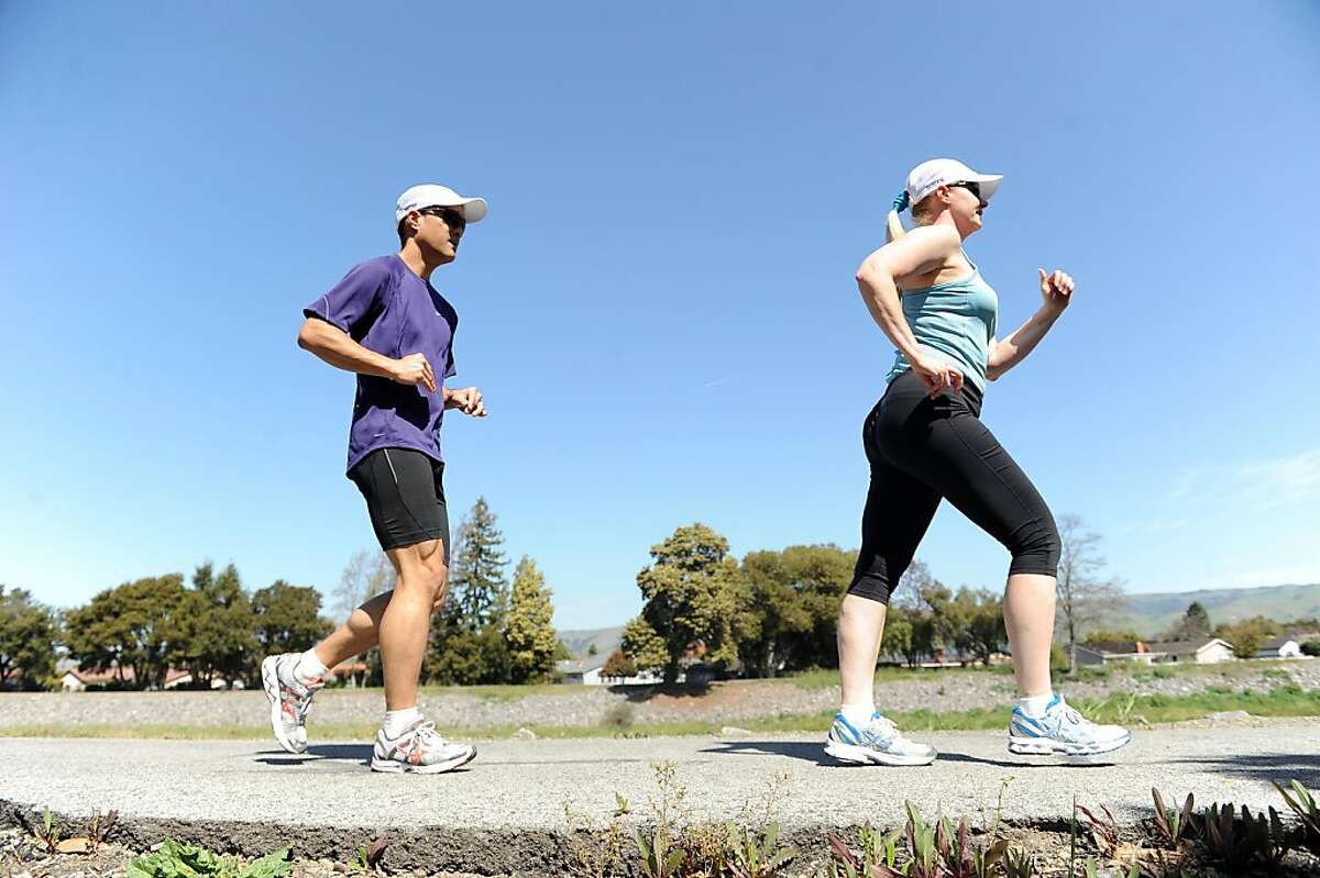 Walkers making a run at marathons