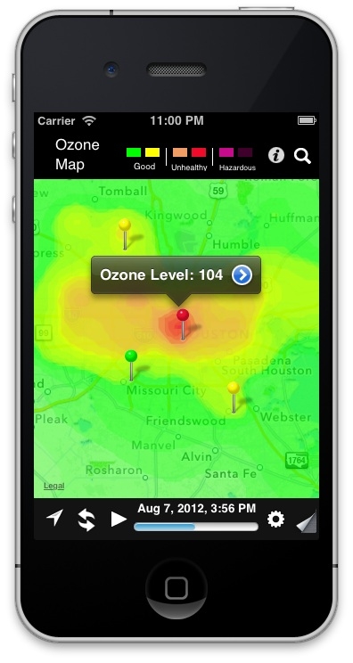 Houston ozone tracking app released for smartphones and tablets