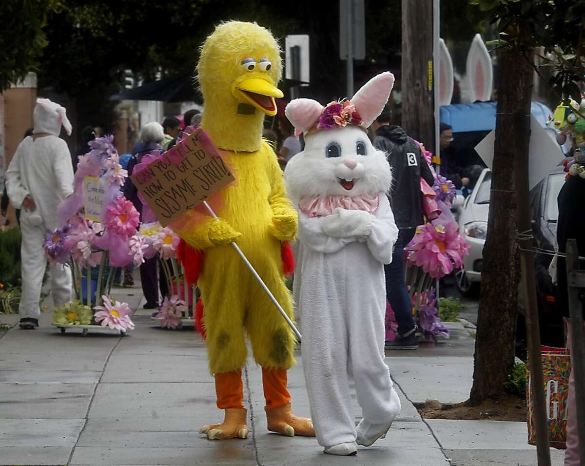 Easter parade in SF: bunnies, bonnets