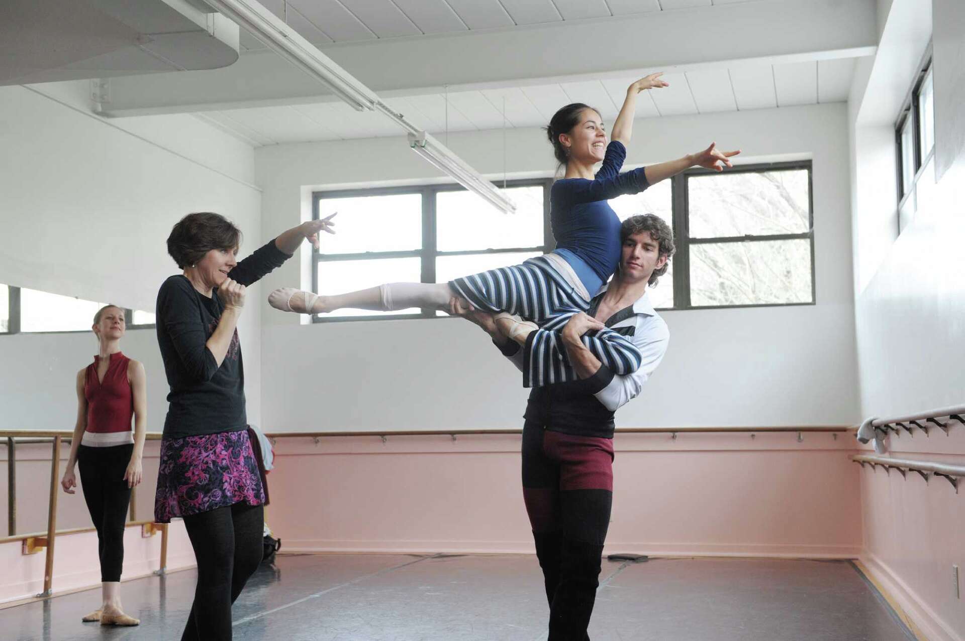 Different steps for ballet troupe