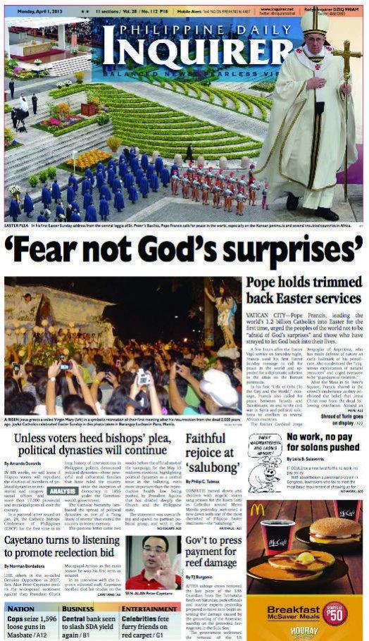 Front Pages From Around the Globe