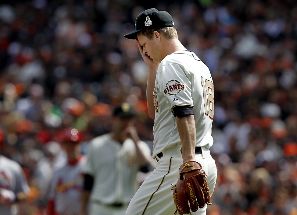 Matt Cain allows 9 in one inning