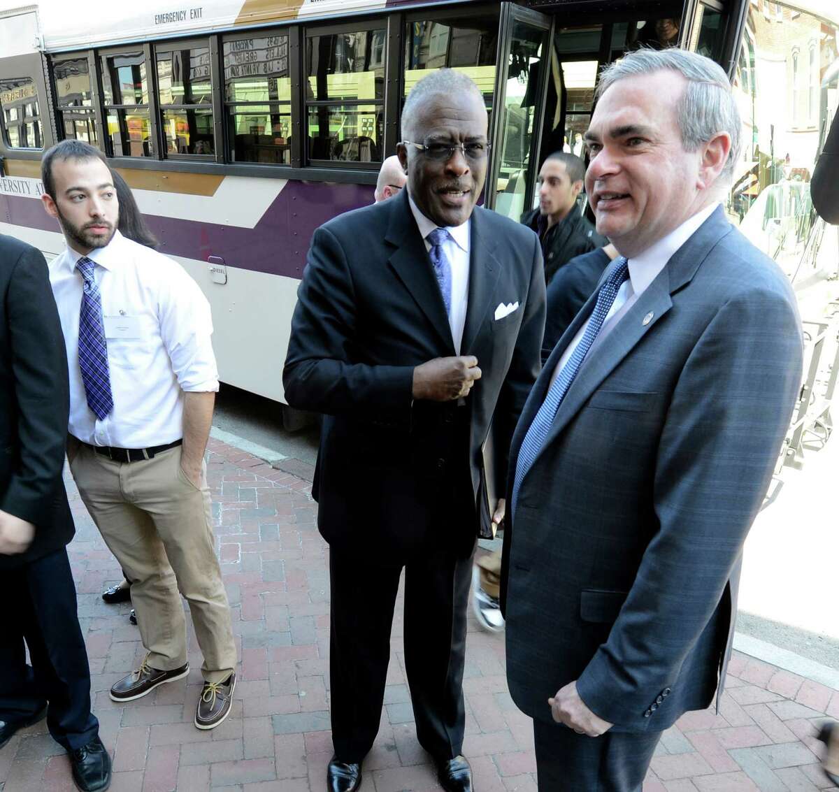 UAlbany president goes on tour