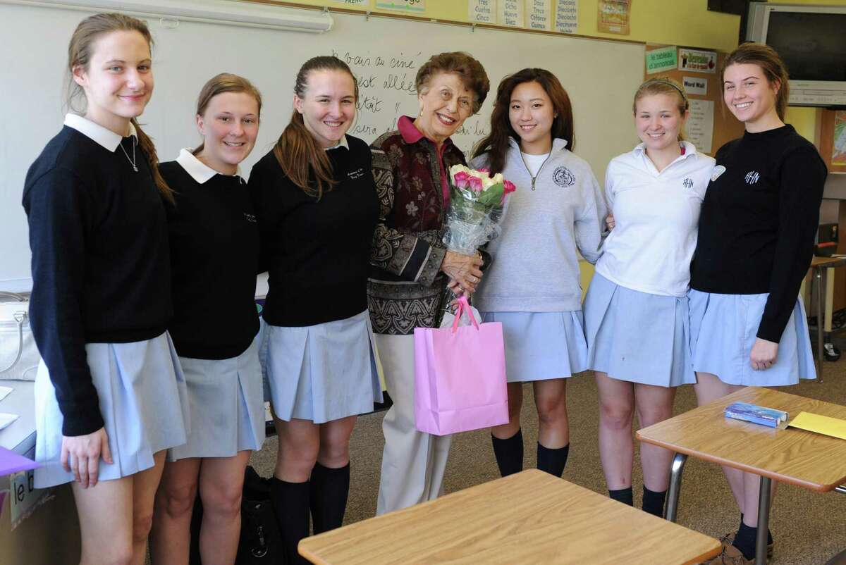French teacher marks 90th birthday at school
