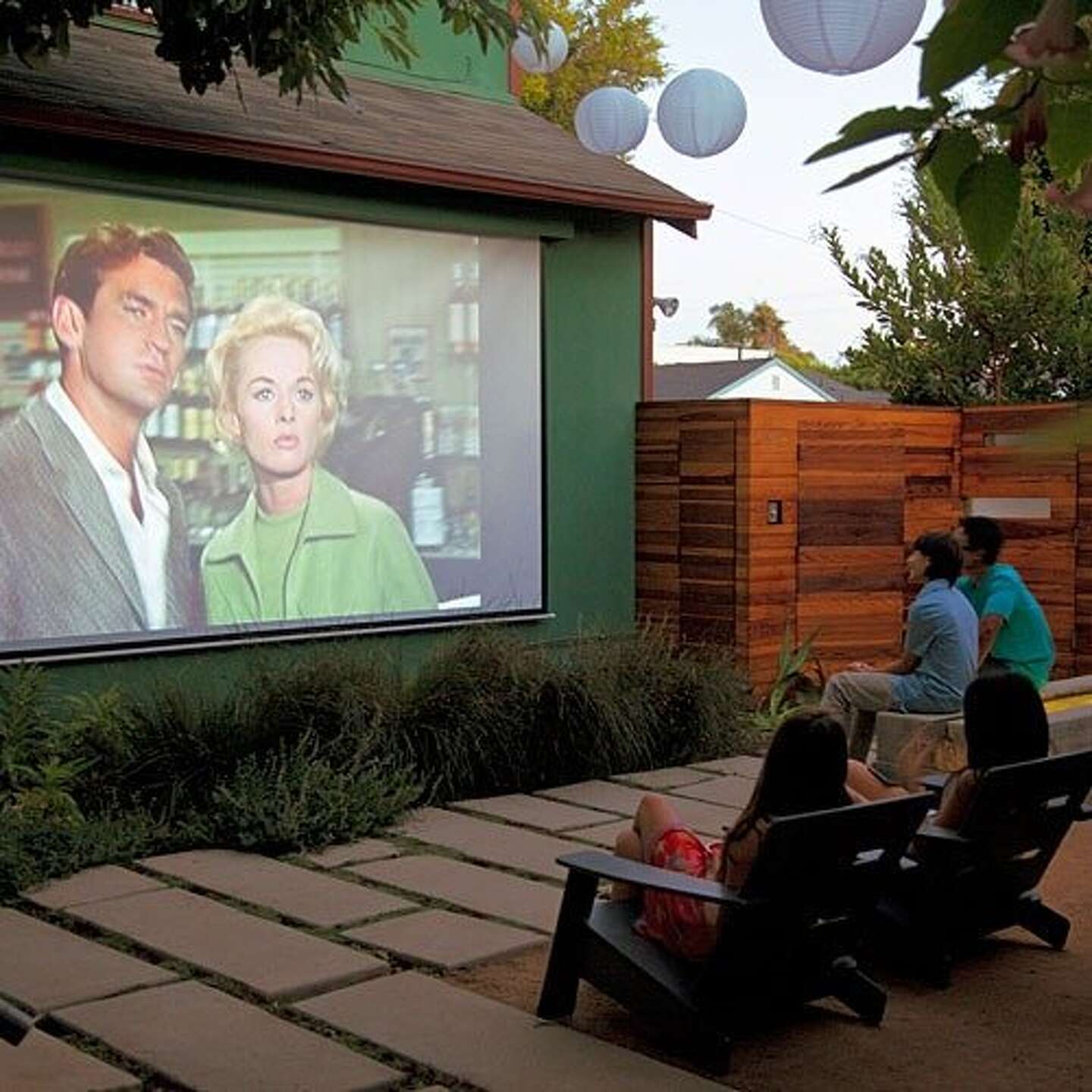 Creating an outdoor home theater