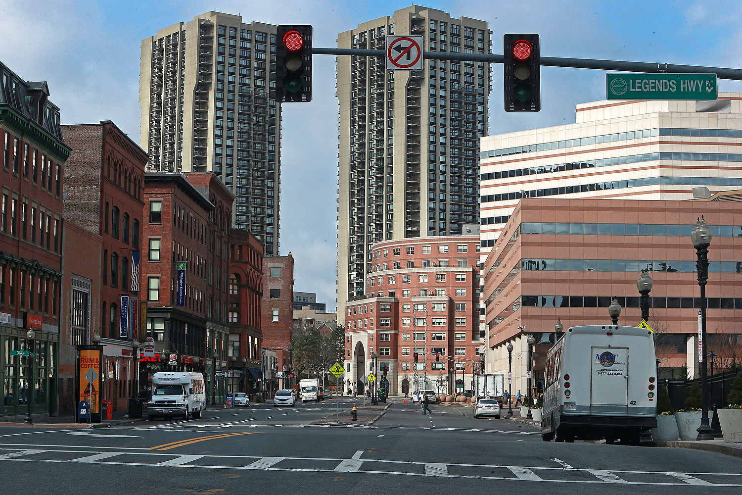 Streets of Boston empty, travelers stranded