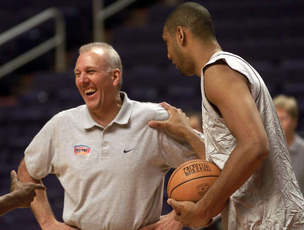 Tim Duncan and Gregg Popovich